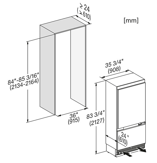 Купить Холодильник MIELE KF 2902 Vi по выгодной цене в магазине бытовой ...